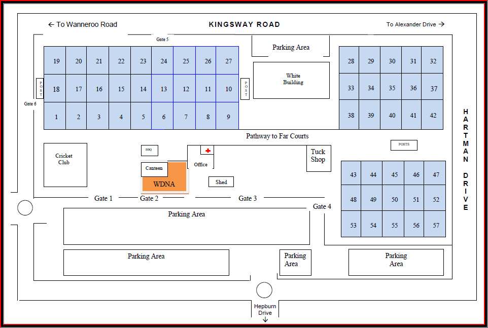 Kingsway Court Map – SORRENTO SAINTS NETBALL CLUB